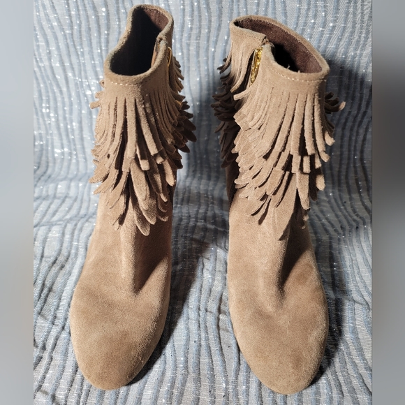 Isola | Shoes | Isola Womens Layton Havana Brown Suede Fringe Ankle ...